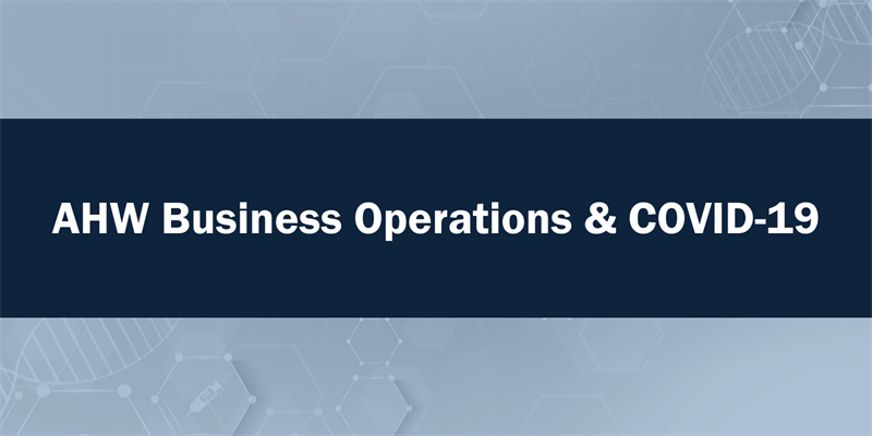 AHW Business Operations & COVID-19 (3/13/2020)
